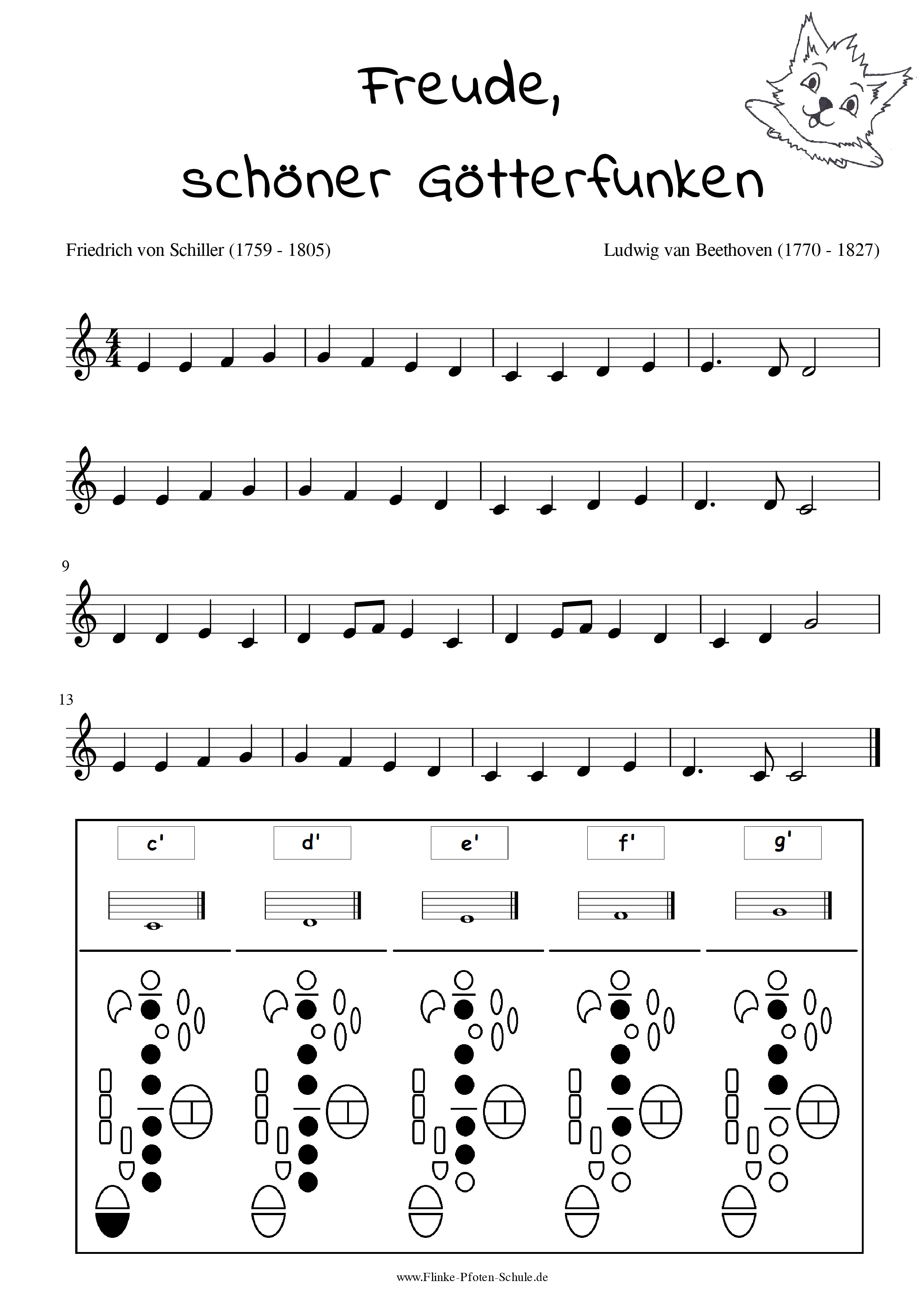 Flinke-Pfoten-Schule - Freude, schöner Götterfunken